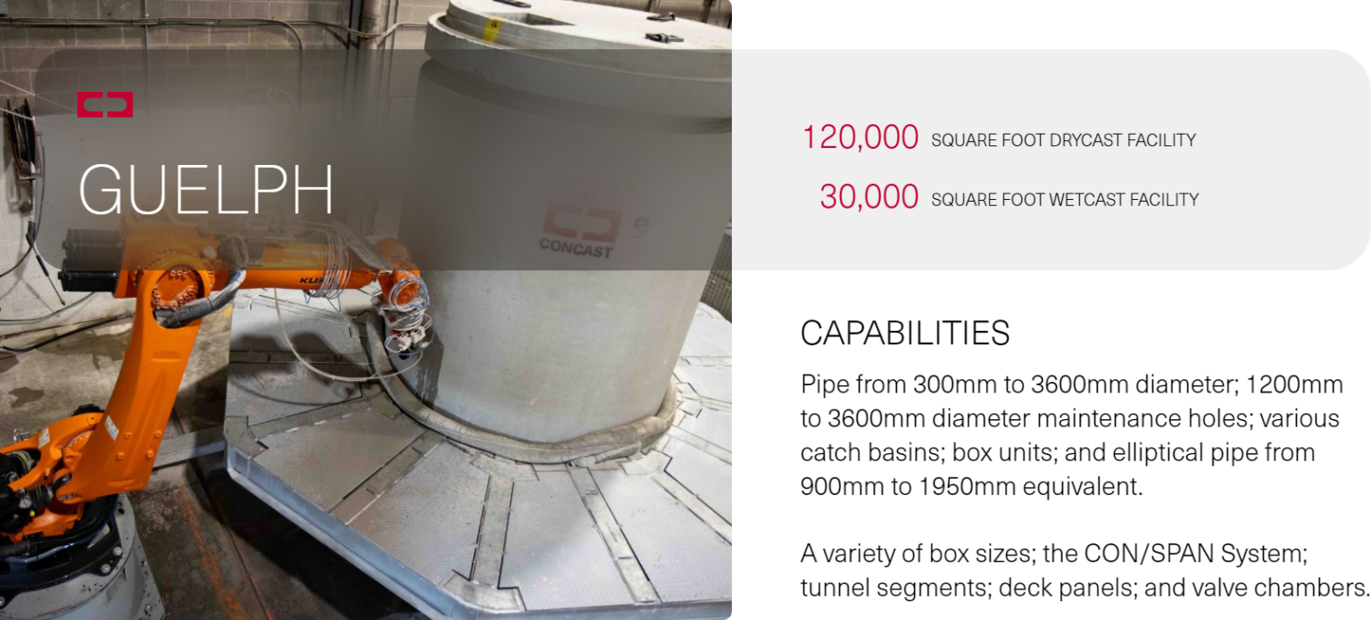 About CONCAST - Precast Concrete Products - Concast Pipe Inc